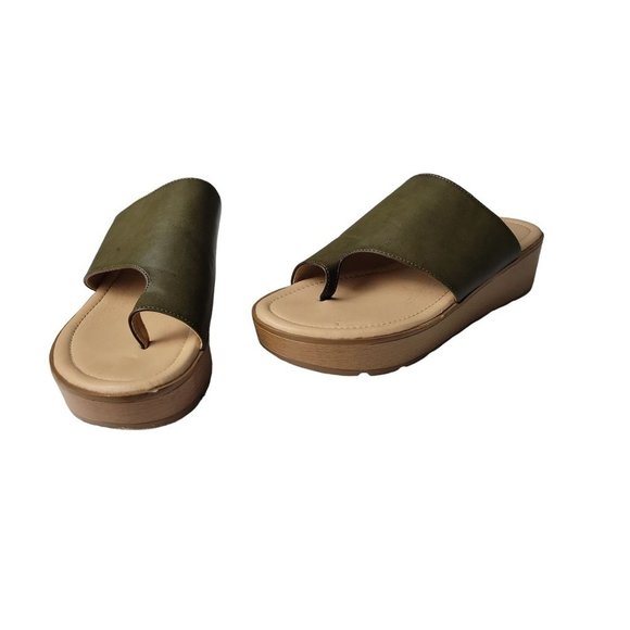 JG | Shoes | Jg 9s Y2k Womens 95 Avocado Green Slide Cushioned Platform ...